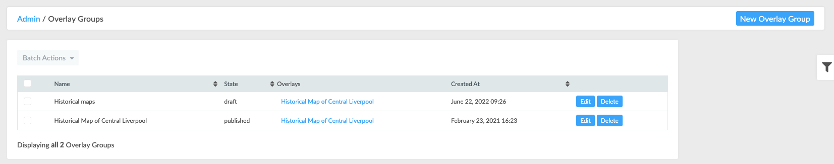Overlays and overlay groups (deprecated) - Humap